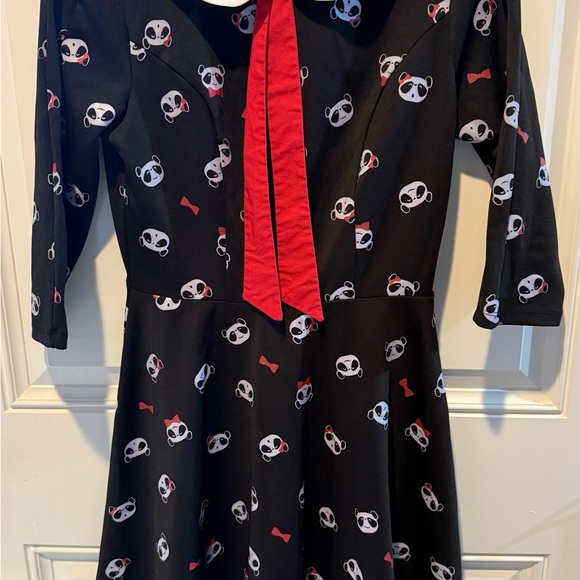 Unique Vintage | Dresses | Unique Vintage Panda Print Midi Dress Fit ...